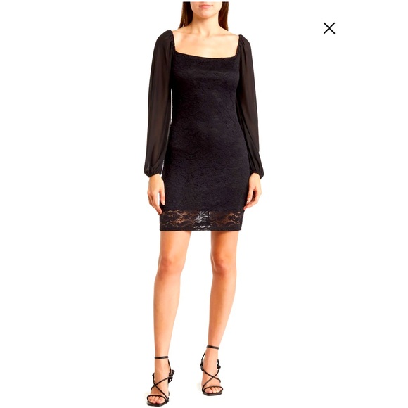 Jump | Dresses | 22 Jump Apparel Mesh Long Sleeves Frame A Lace Dress ...